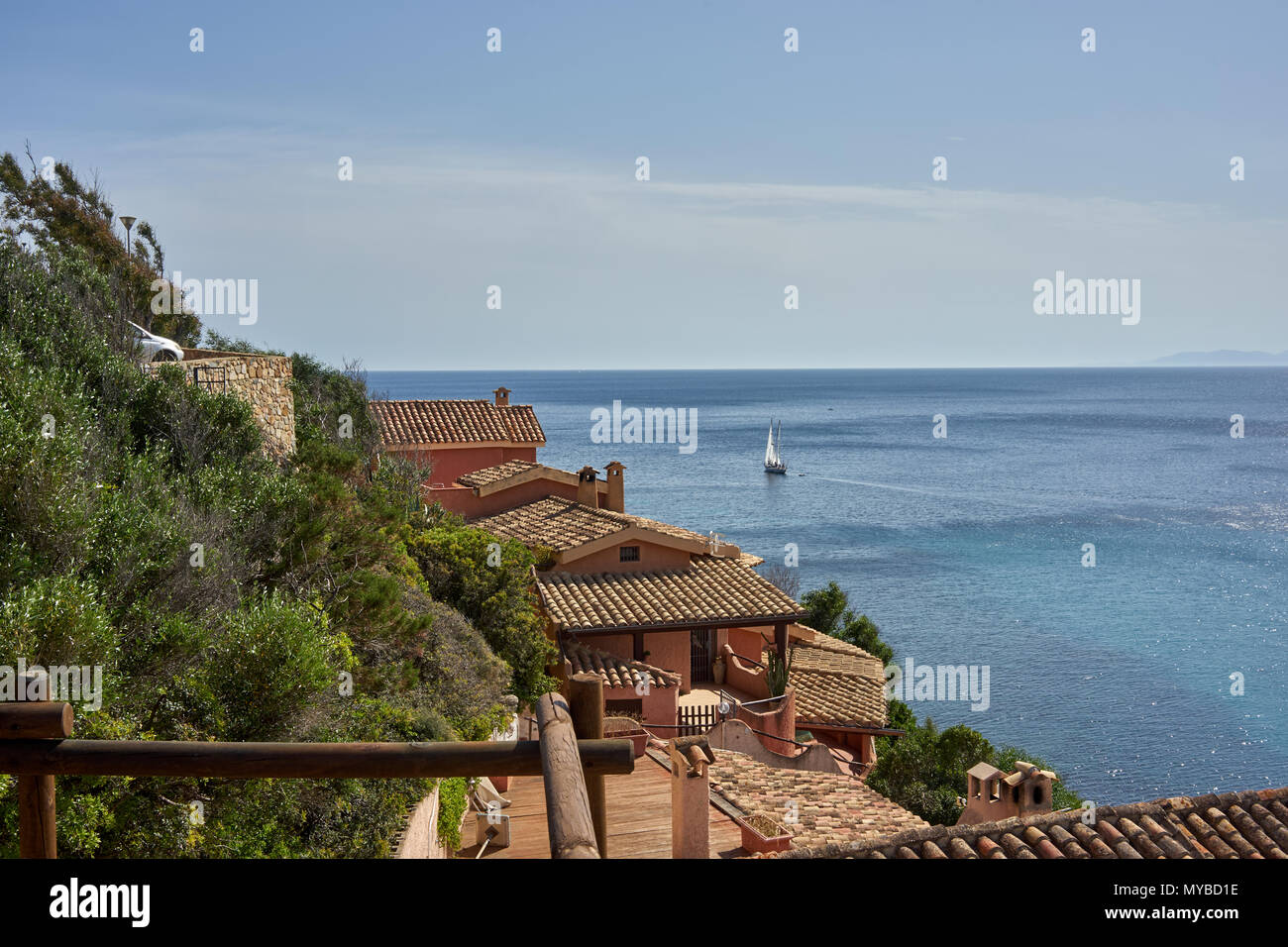 landscape mediterranean sea view Stock Photo - Alamy