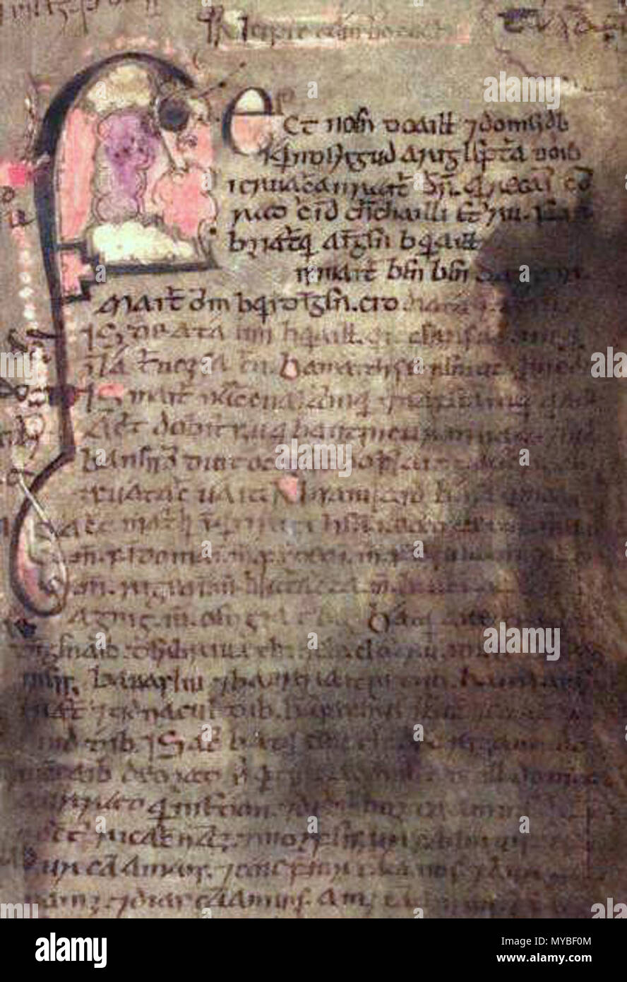 . Facsimile of folio 53 of the Book of Leinster, now in the library of ...