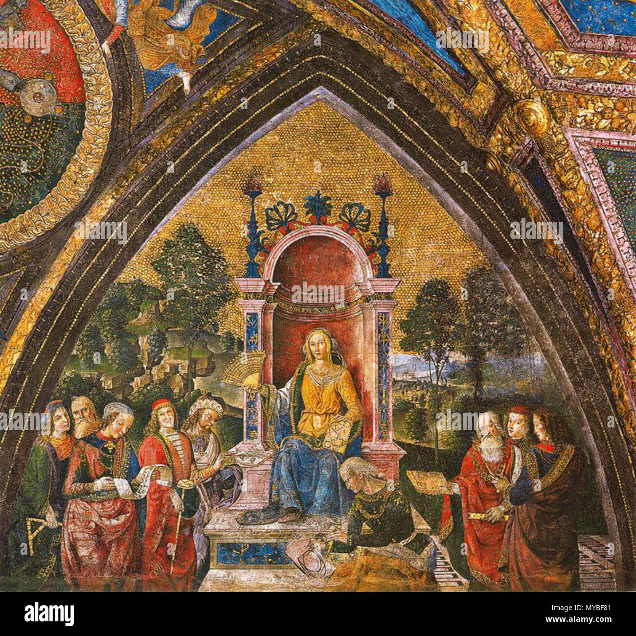 . The Arts of the Quadrivium; Geometry. Fresco. Borgia Apartments. Hall ...