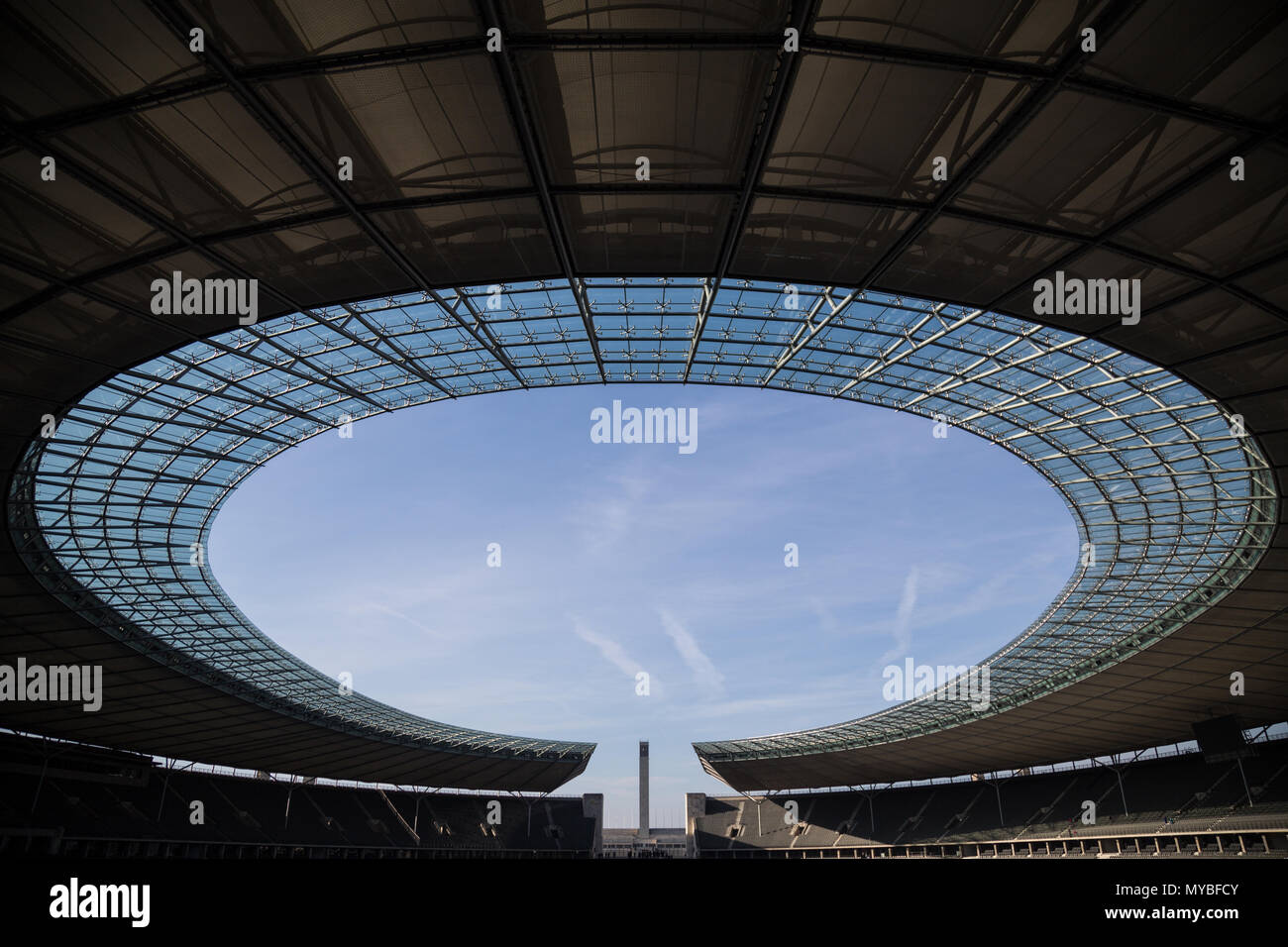 Architectural detail, Olympiastadion (Olympic Stadium) Berlin, Germany ...
