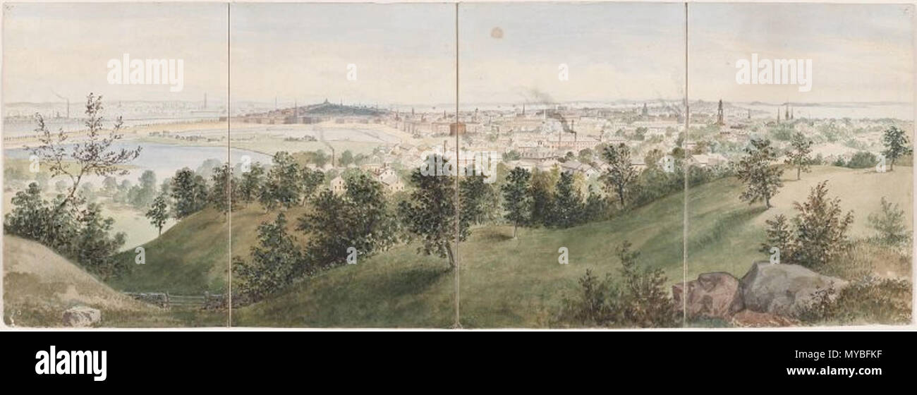 . Boston from Parker Hill. about 1866. Edwin Whitefield, American (born ...