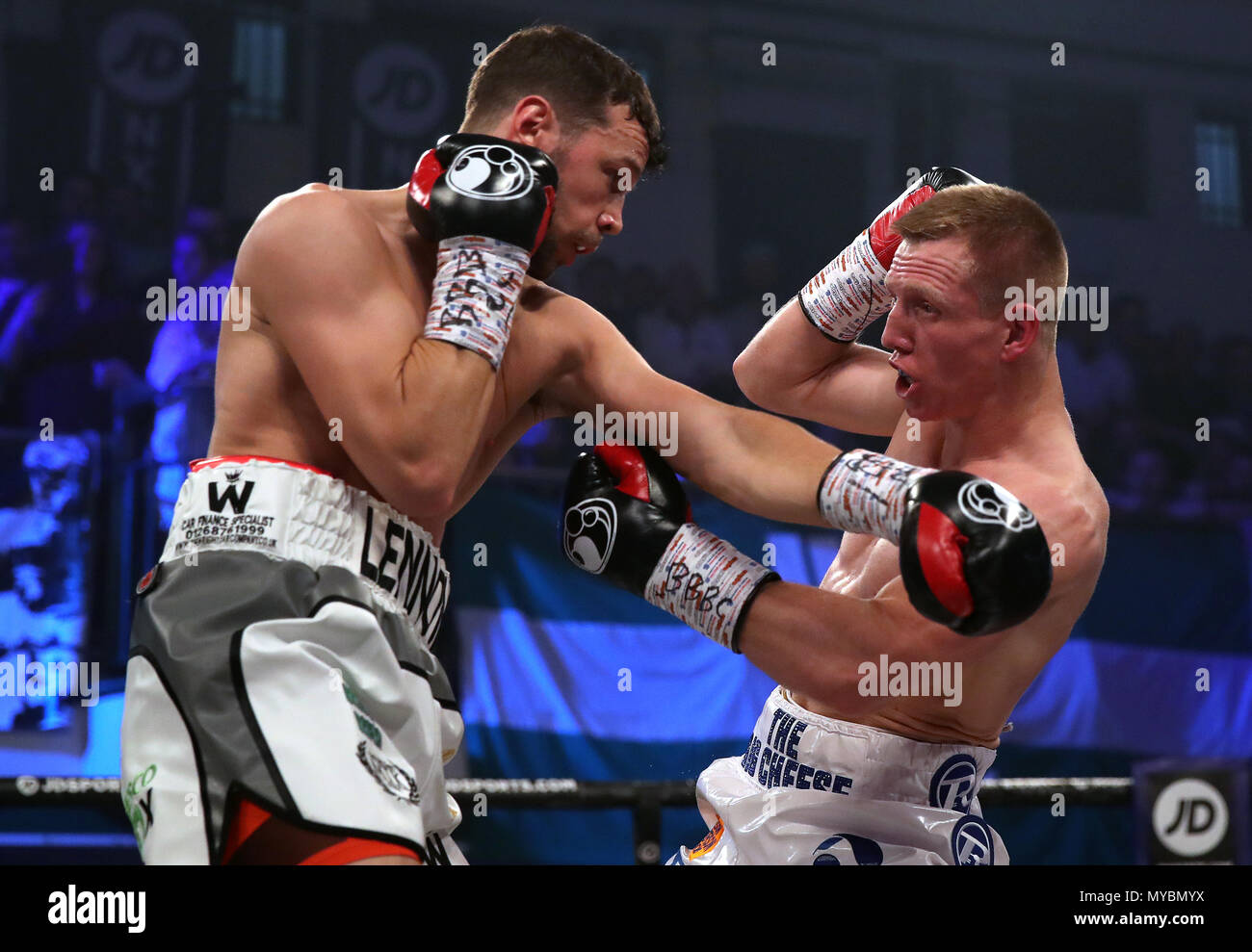 Ted Cheeseman and Paul Upton during the WBA International Super ...