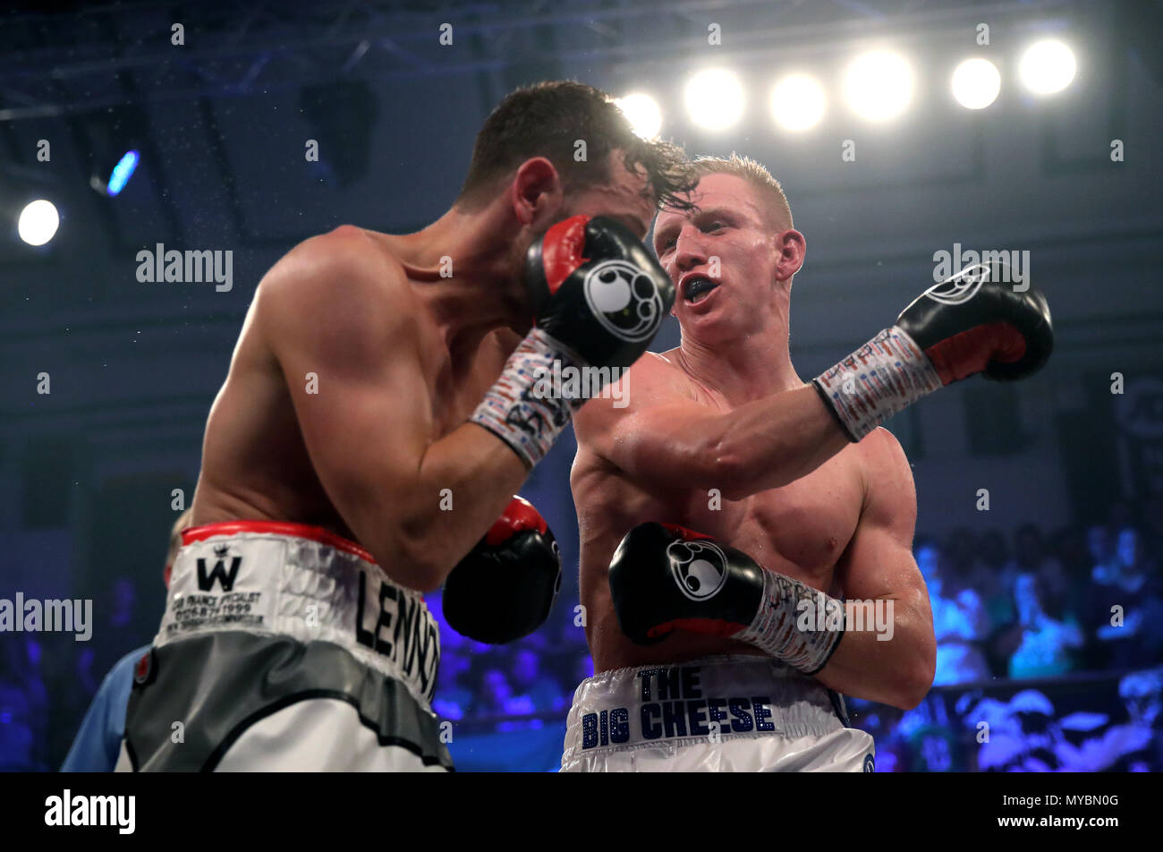 Ted Cheeseman and Paul Upton during the WBA International Super ...