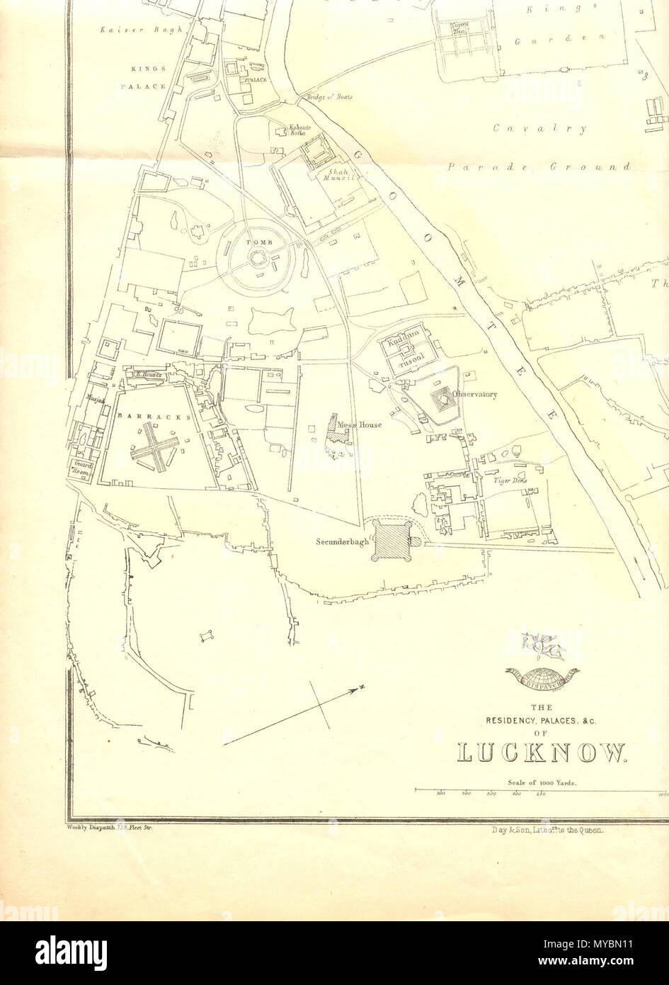 Map of lucknow residency hi-res stock photography and images - Alamy