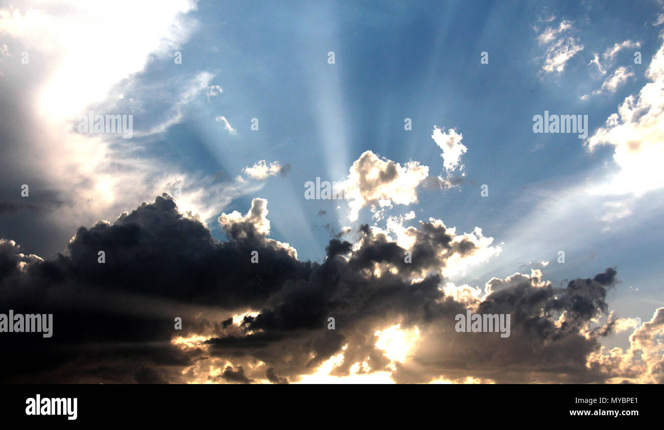 dramatic stormy clouds, sky bakcground, image of a Stock Photo - Alamy