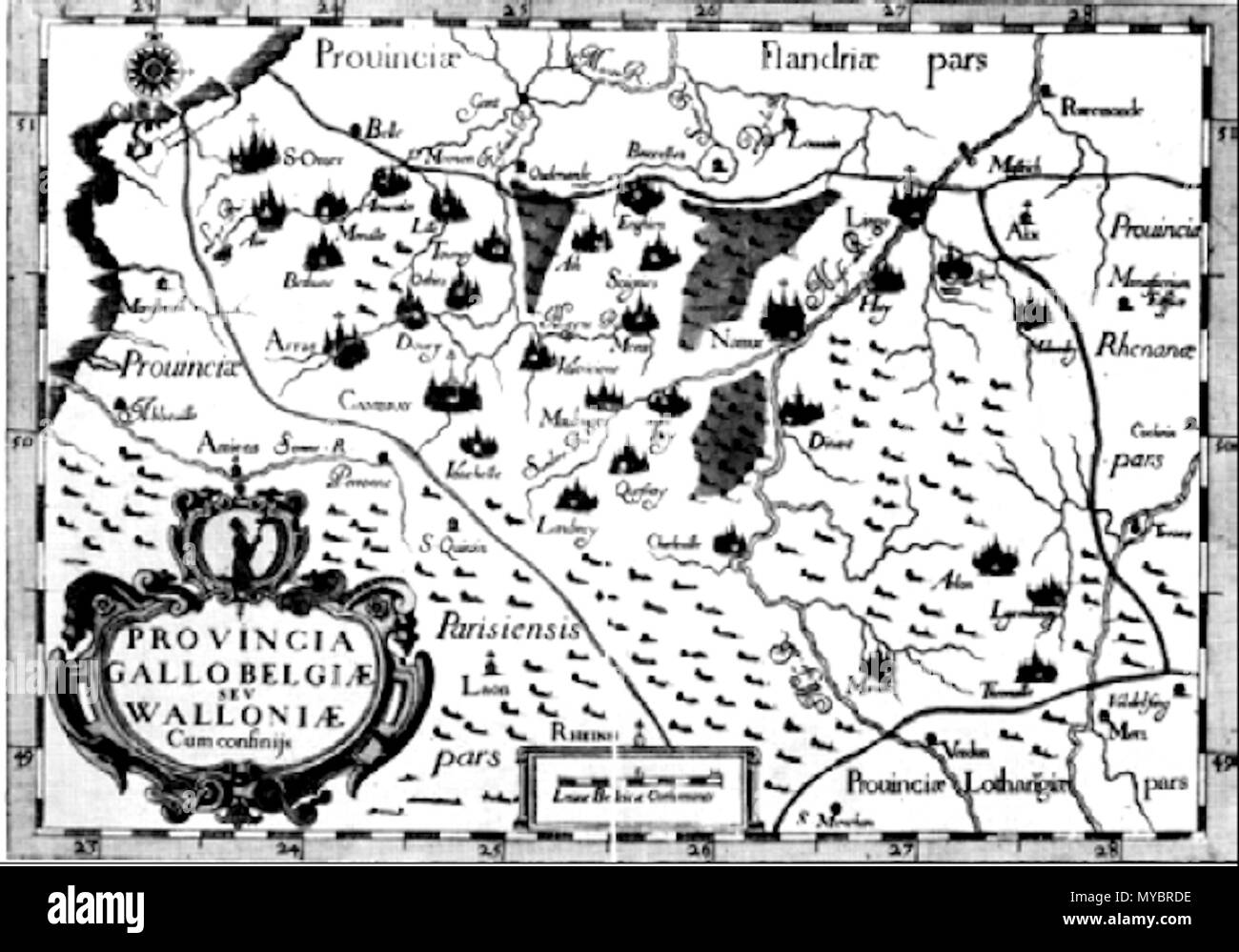 Wallonia map Black and White Stock Photos & Images - Alamy