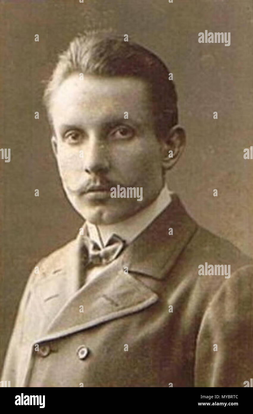 . English: Portrait Photography of German sculptor Carl von Mering ...