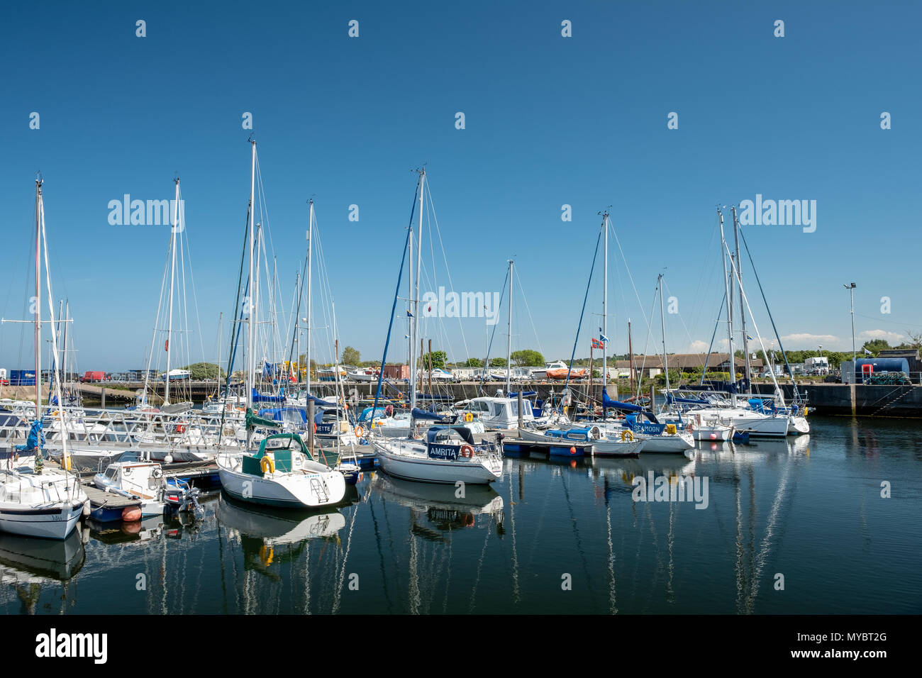 Boats Moored in the Harbour in the Highland Town of Nairn, Scotland, UK ...