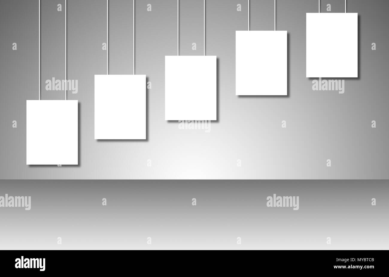 Posters on wall room Black and White Stock Photos & Images - Alamy