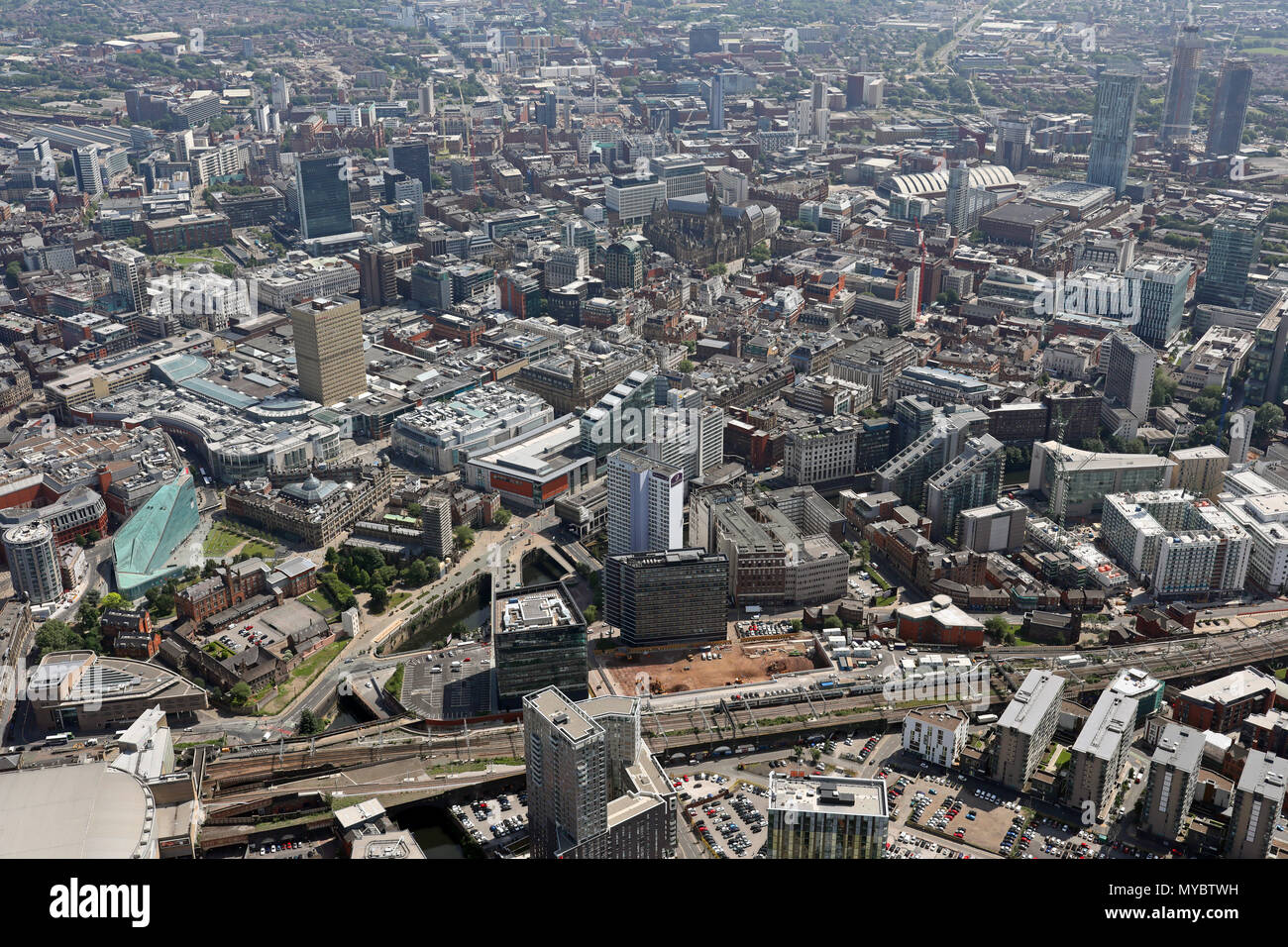 Aerial View Manchester City Centre High Resolution Stock Photography ...
