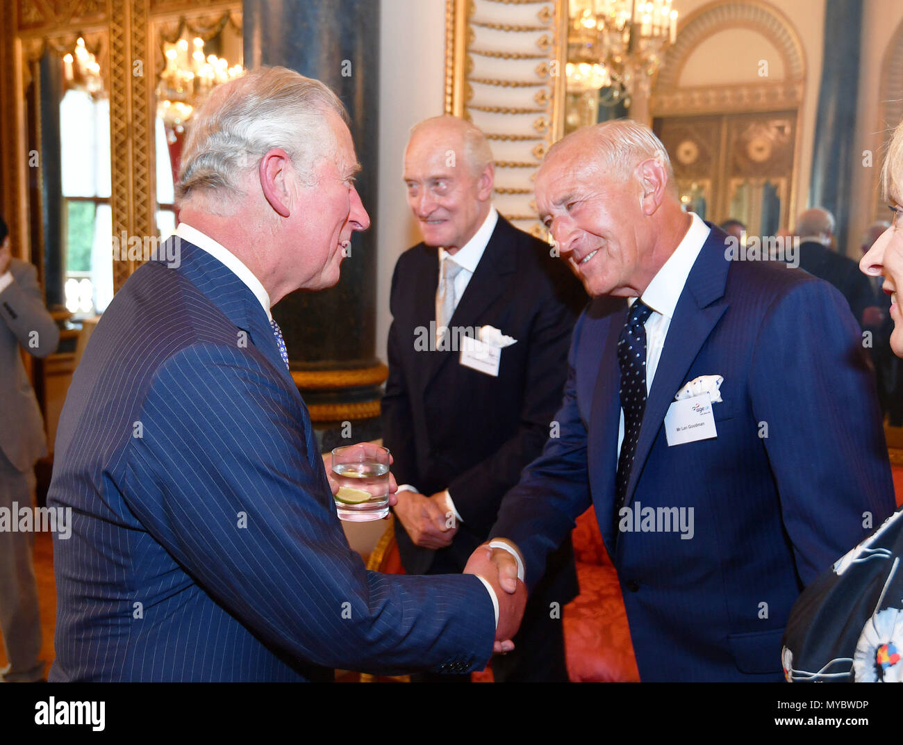 The Prince of Wales with Charles Dance and Len Goodman during a ...
