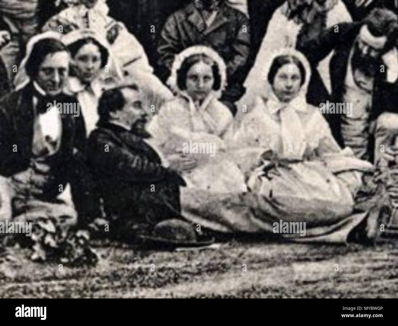 . English: From left to right: Charles Dickens Jr (Charley), Kate ...