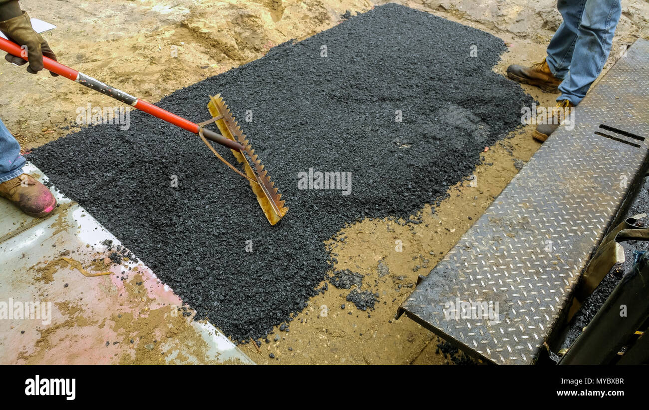Asphalt road repaving hi-res stock photography and images - Alamy
