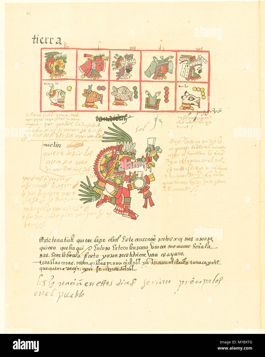 . English: Codex Telleriano-Remensis, Folio 12v (Loubat edition, 1901 ...