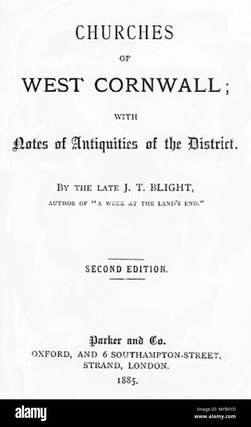 . Churches of West Cornwall with Notes of the Antiquities of the ...