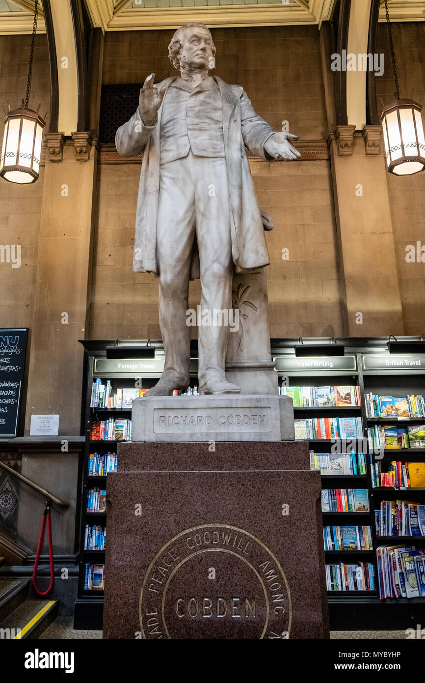 The Richard Cobden Statue in the Wool Exchange, Bradford was a Merchant ...