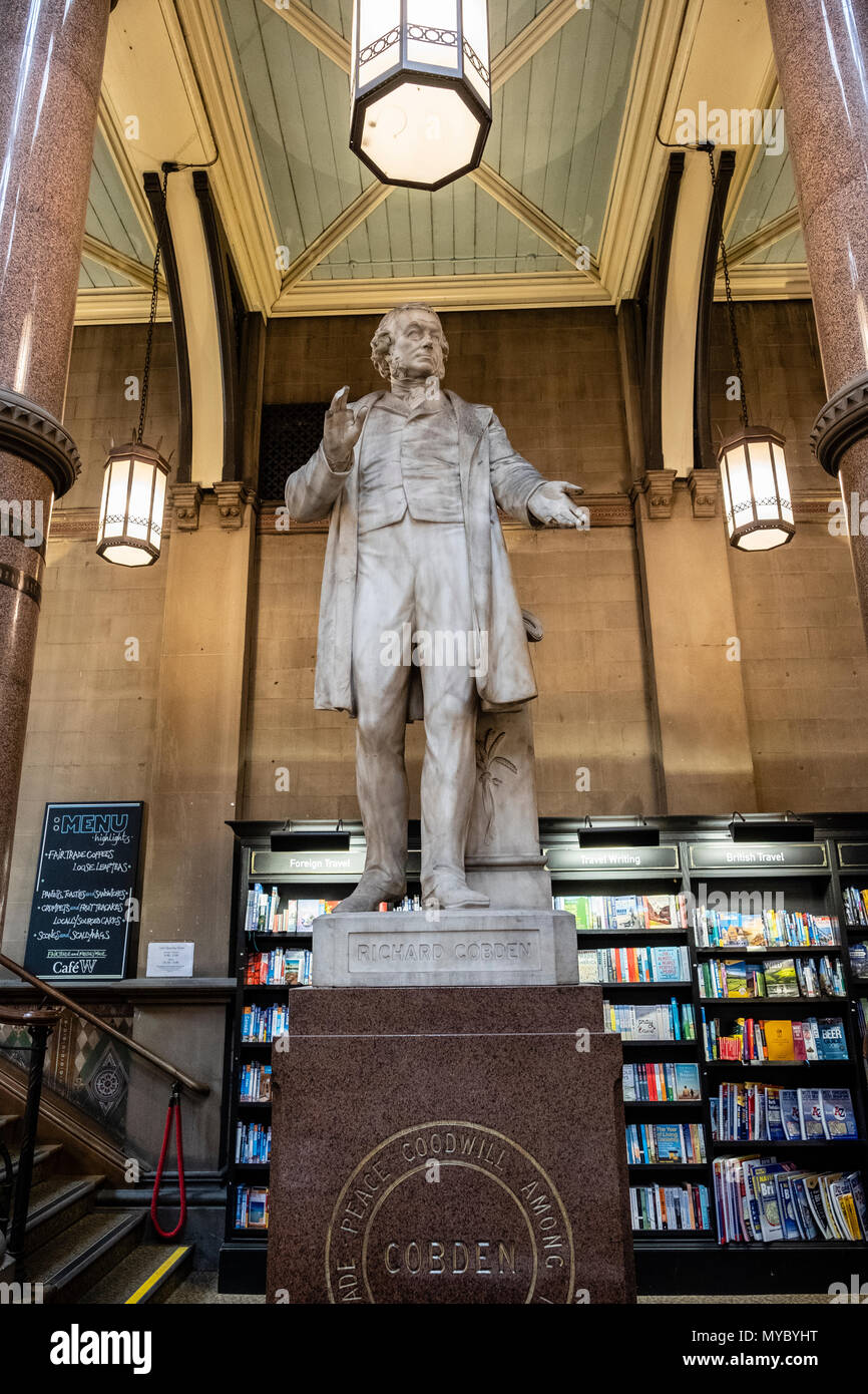 The Richard Cobden Statue in the Wool Exchange, Bradford was a Merchant ...