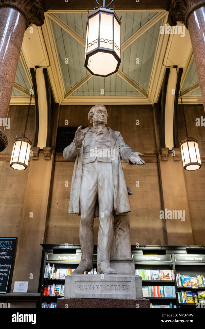 The Richard Cobden Statue in the Wool Exchange, Bradford was a Merchant ...