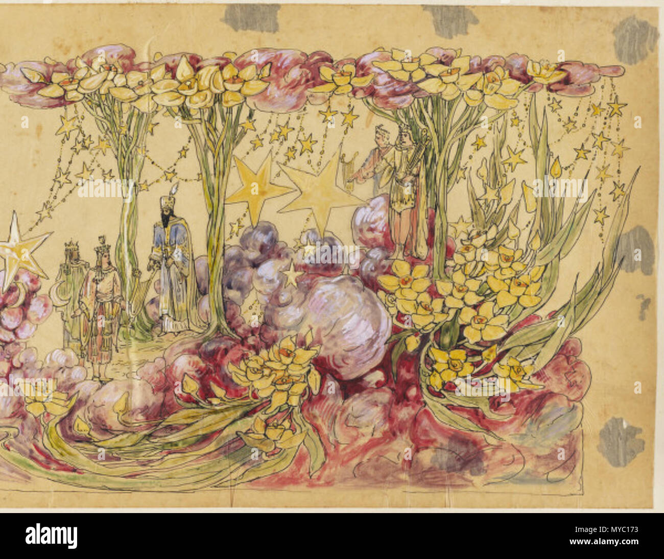 . Float design from Mistick Krewe of Comus' 1910 parade, New Orleans ...