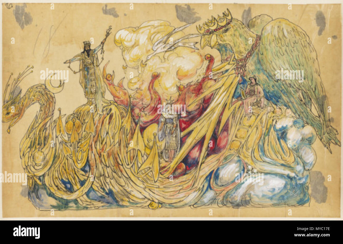 . Float design from Mistick Krewe of Comus' 1910 parade, New Orleans ...