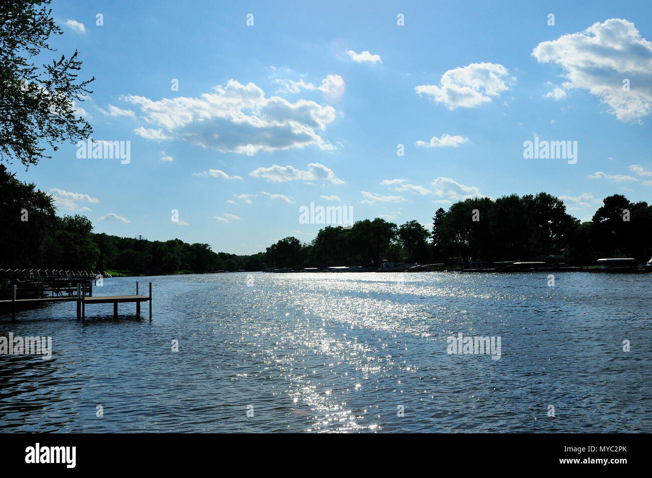 View of Fox River in Northern Illinois,USA Stock Photo - Alamy