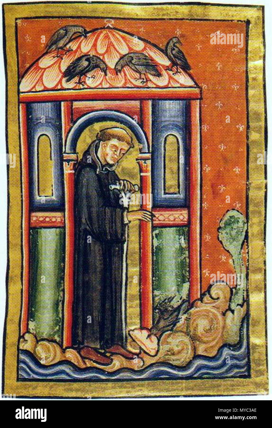 . English: A miniature in the British Library Yates Thomson MS 26, Bede ...