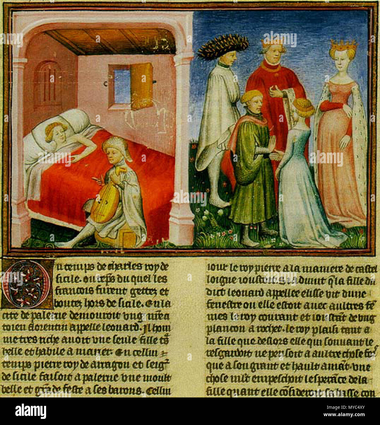 . Decameron . 15th century. anonimous 135 Decamaron intro Stock Photo ...