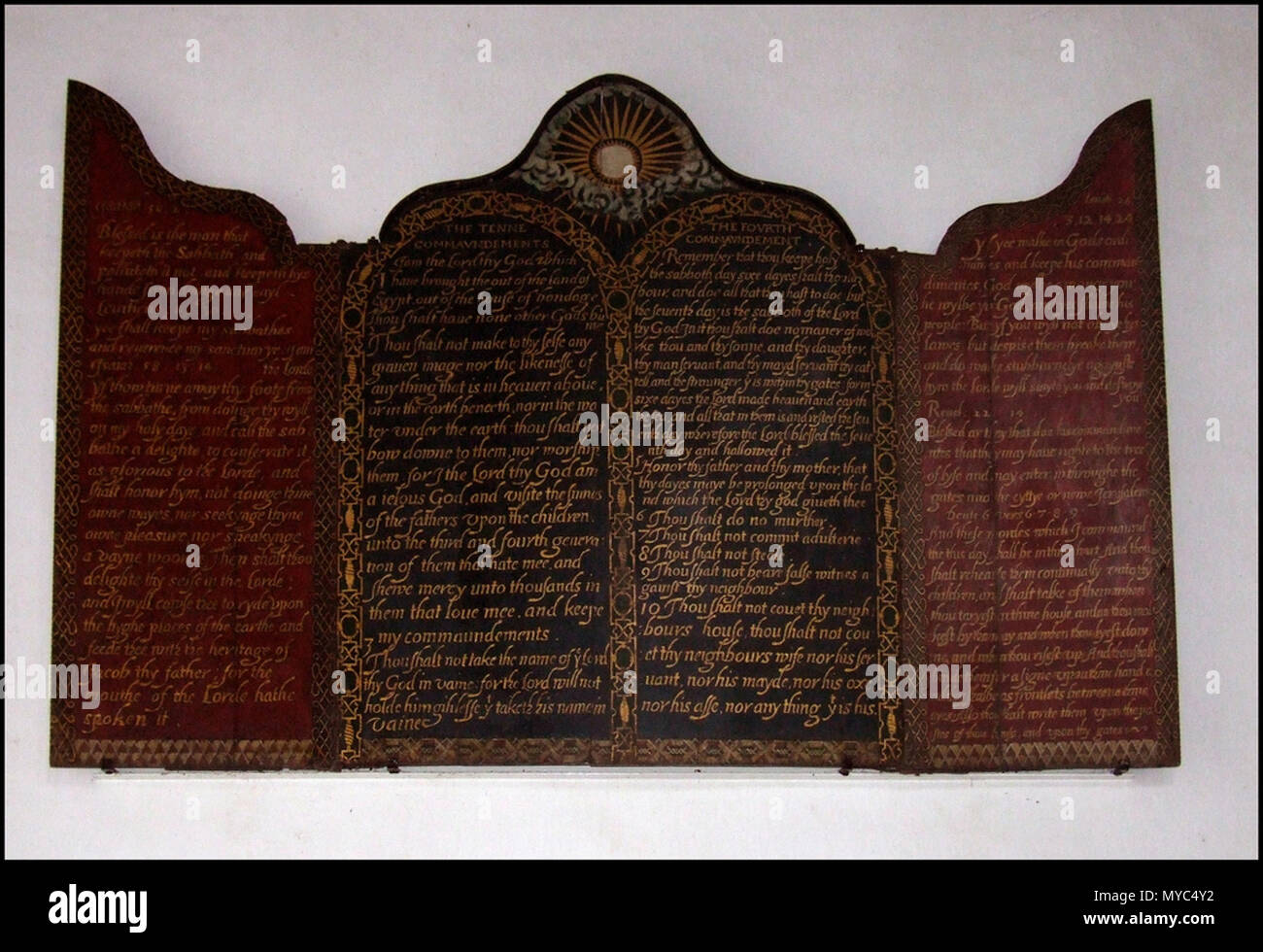 . English: Decalogue boards from St Mary, Preston . 16th century ...