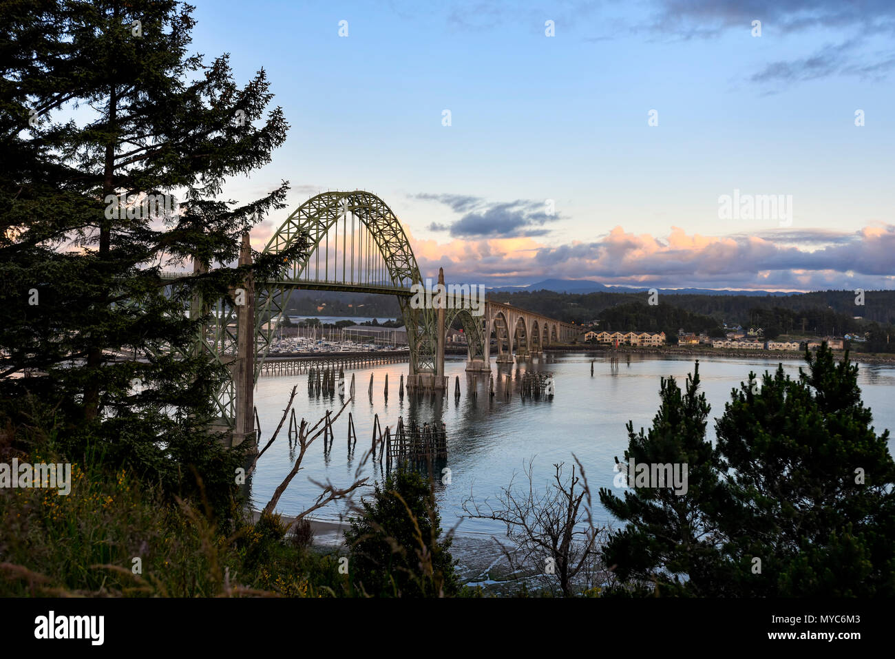 Yaquina Bay Bridge, Newport, Oregon Stock Photo - Alamy