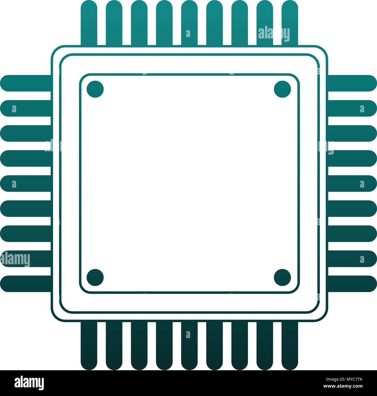 Microchip technology isolated blue lines Stock Vector Image & Art - Alamy