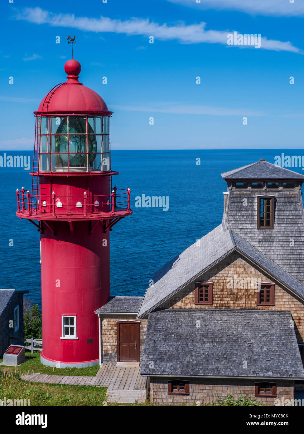 Pointe-a-la-Renommee Lighthouse, Gaspe Peninsula, Quebec, Canada Stock ...