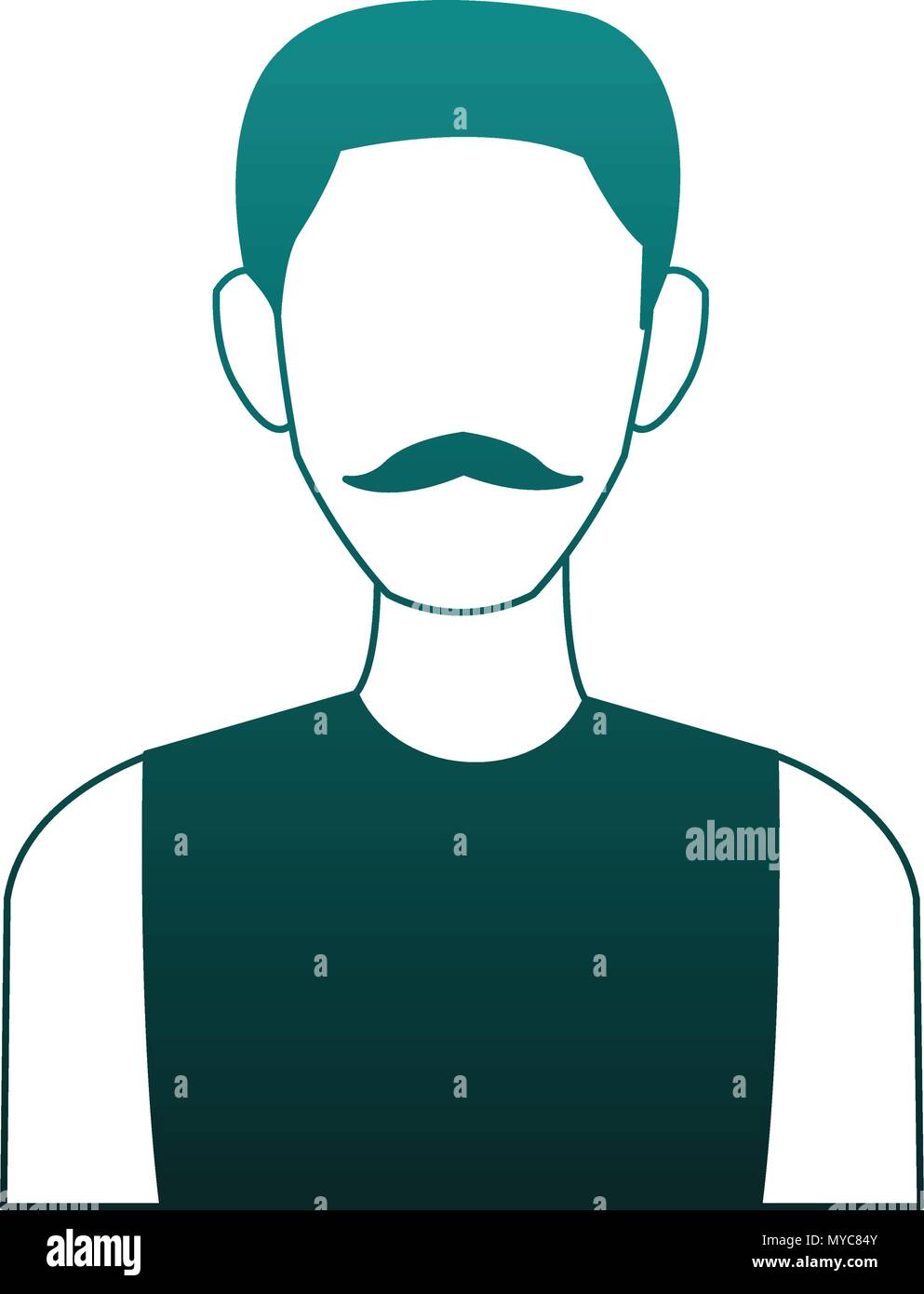 Young man faceless cartoon blue lines Stock Vector Image & Art - Alamy