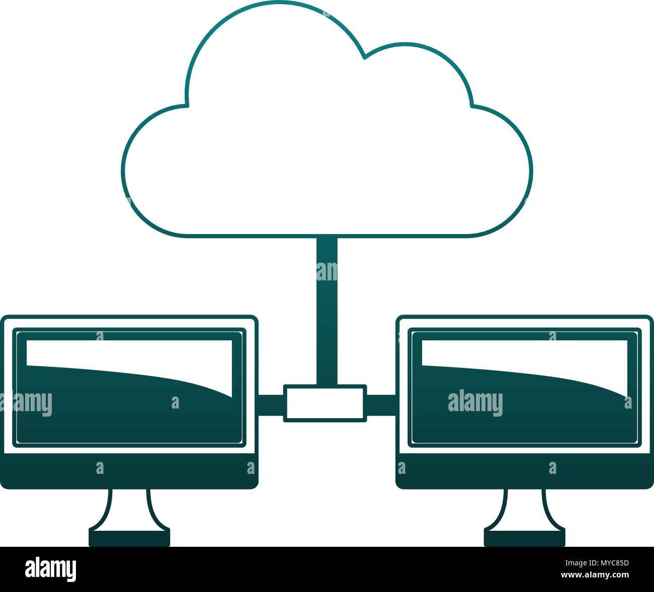 Cloud system administrator background Stock Vector Images - Alamy