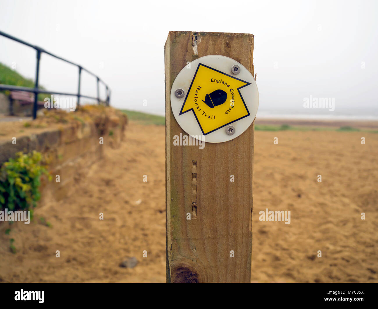 Waymark England Coast Path National Trail pointing North in Marke by ...
