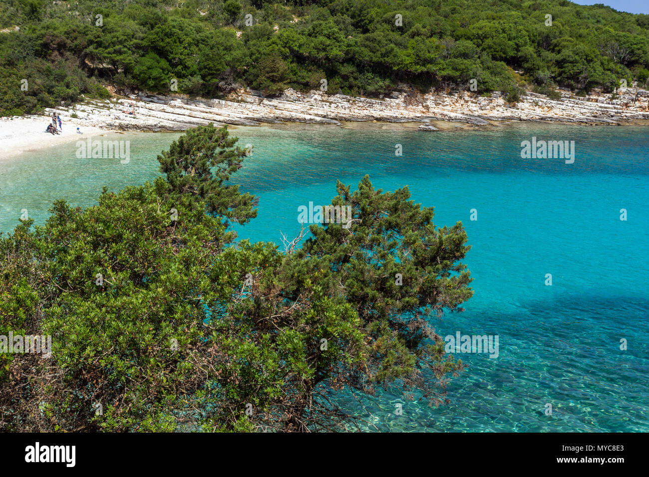 Seascape of Emblisi Fiskardo Beach, Kefalonia, Ionian islands, Greece ...
