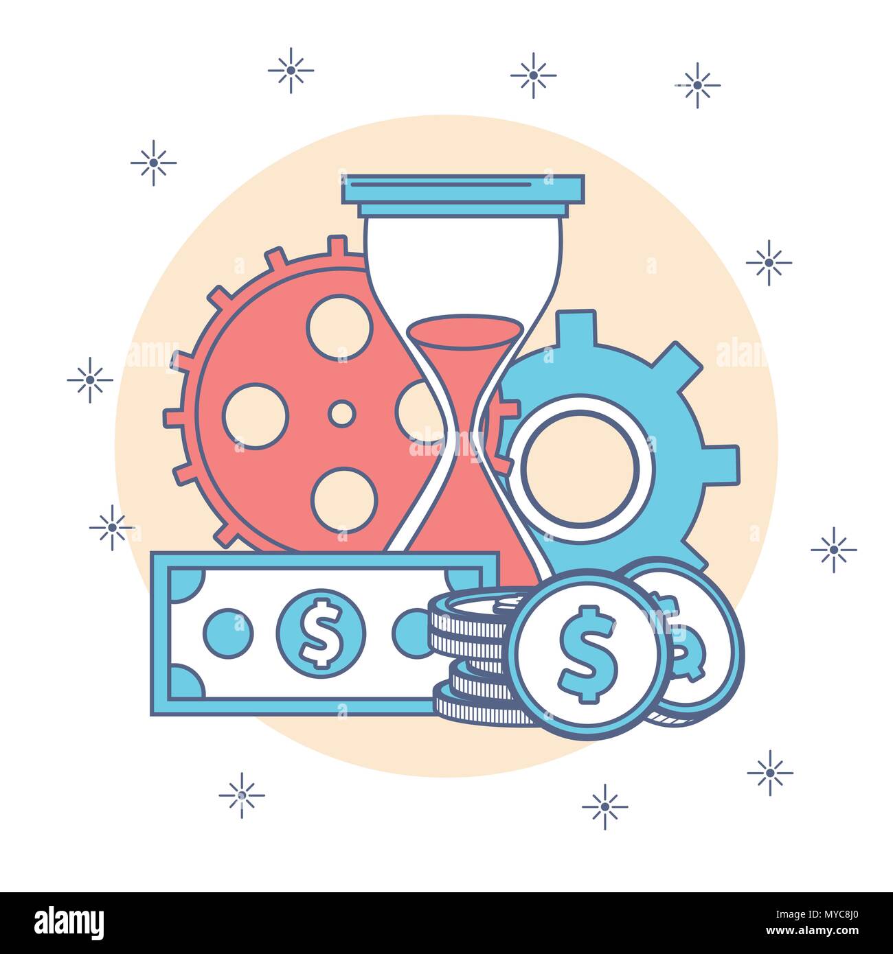 Time and money Stock Vector Image & Art - Alamy
