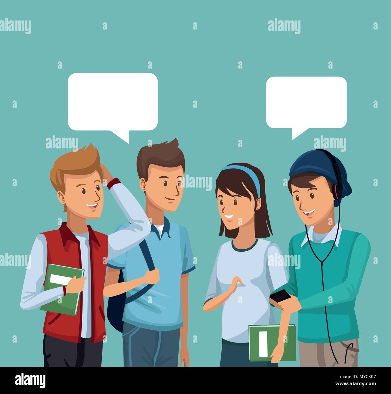 Friend talking cartoon Stock Vector Image & Art - Alamy