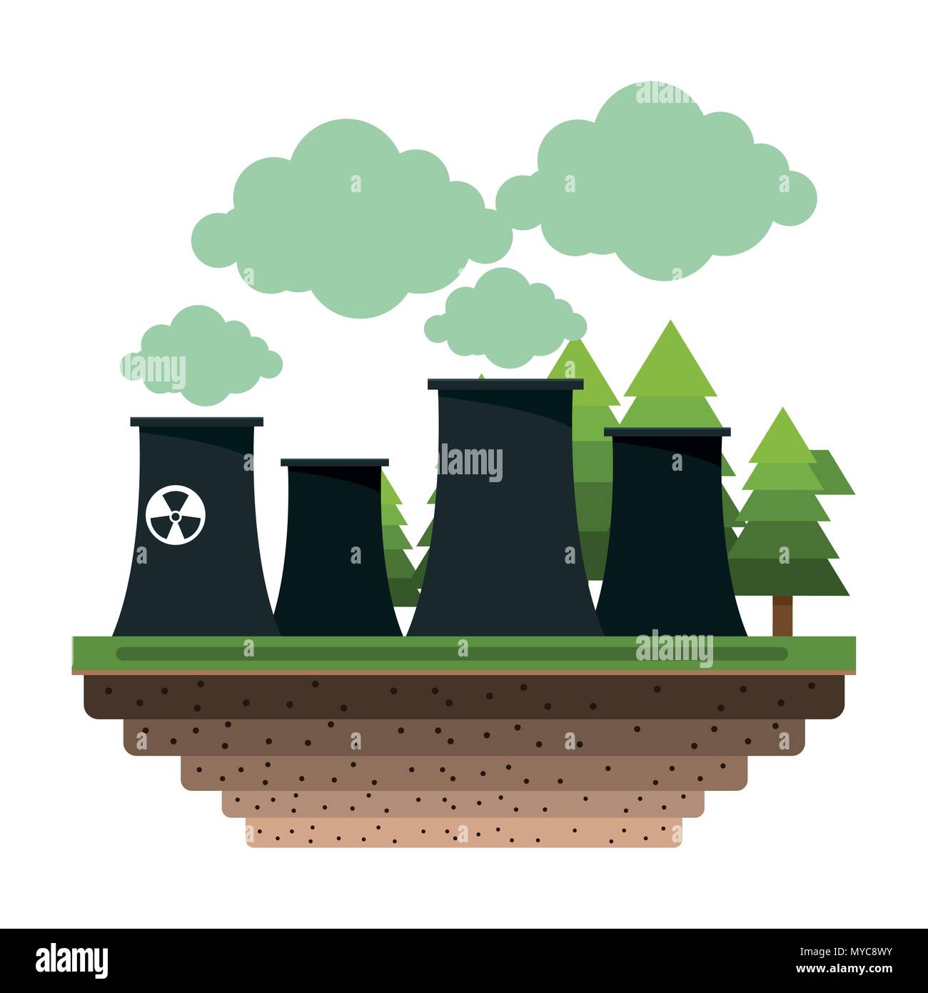 Nuclear plant concept Stock Vector Image & Art - Alamy