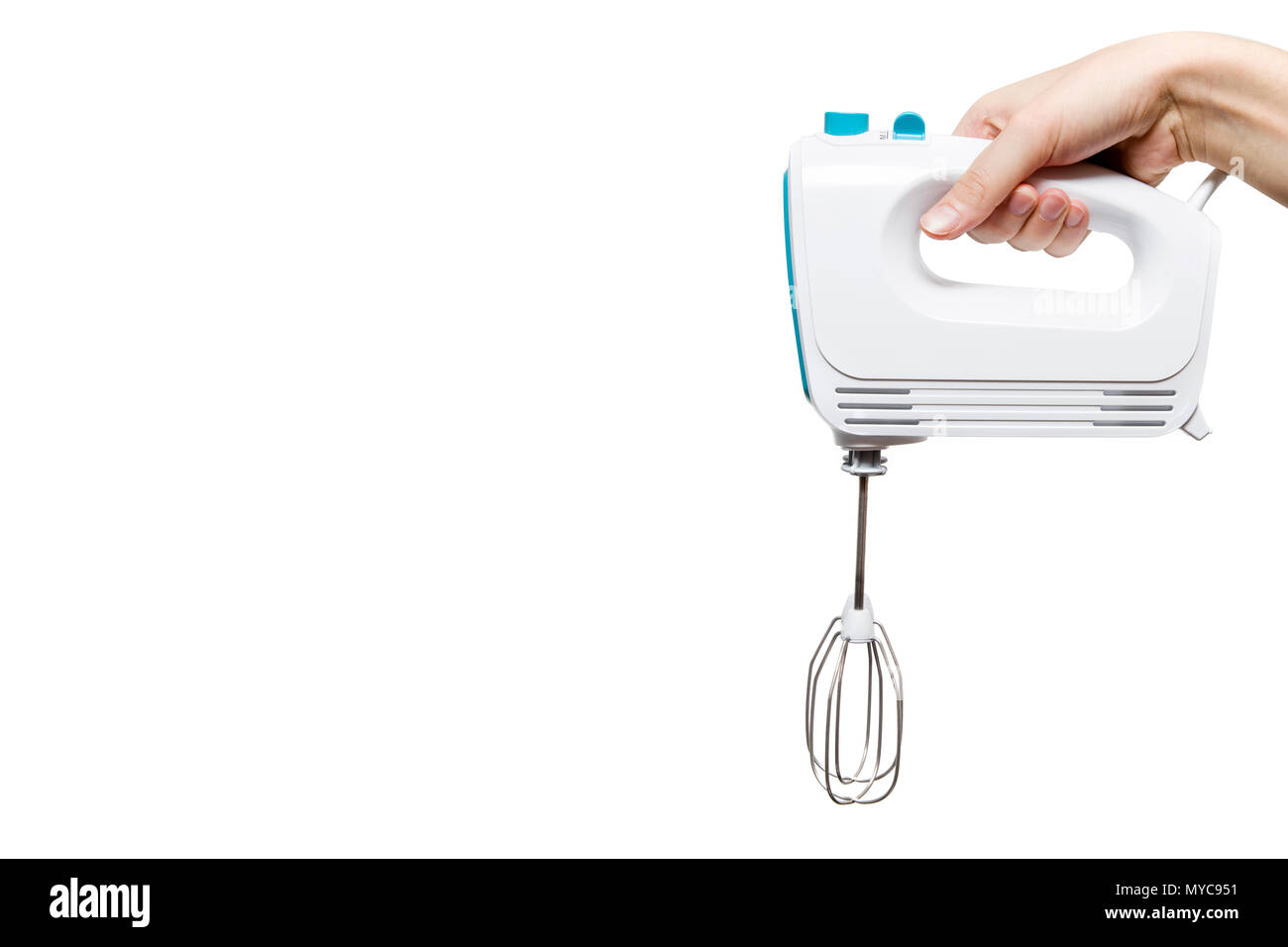 Hand on mixer in Cut Out Stock Images & Pictures - Alamy