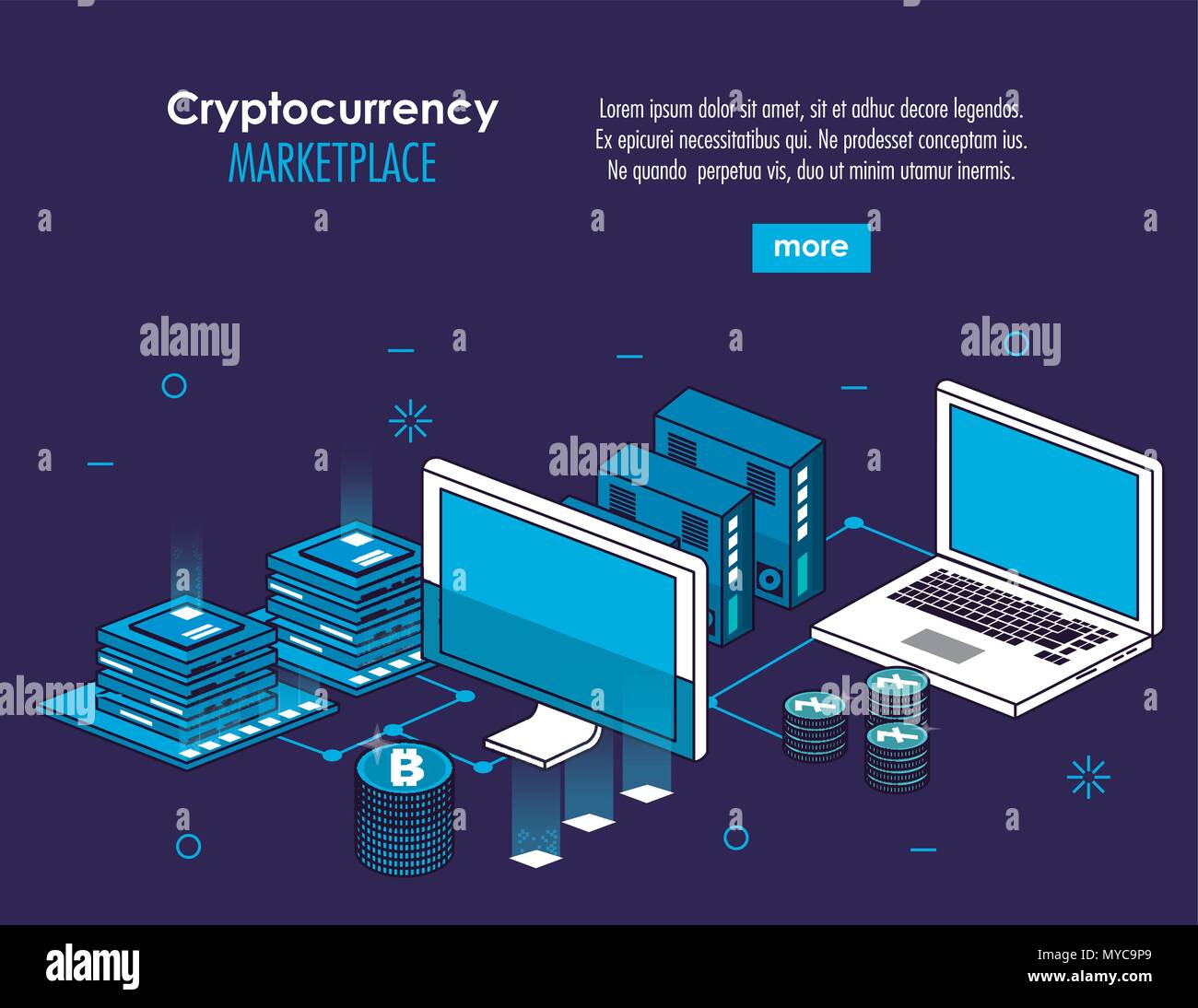 Cryptocurrency system and marketplace Stock Vector Image & Art - Alamy