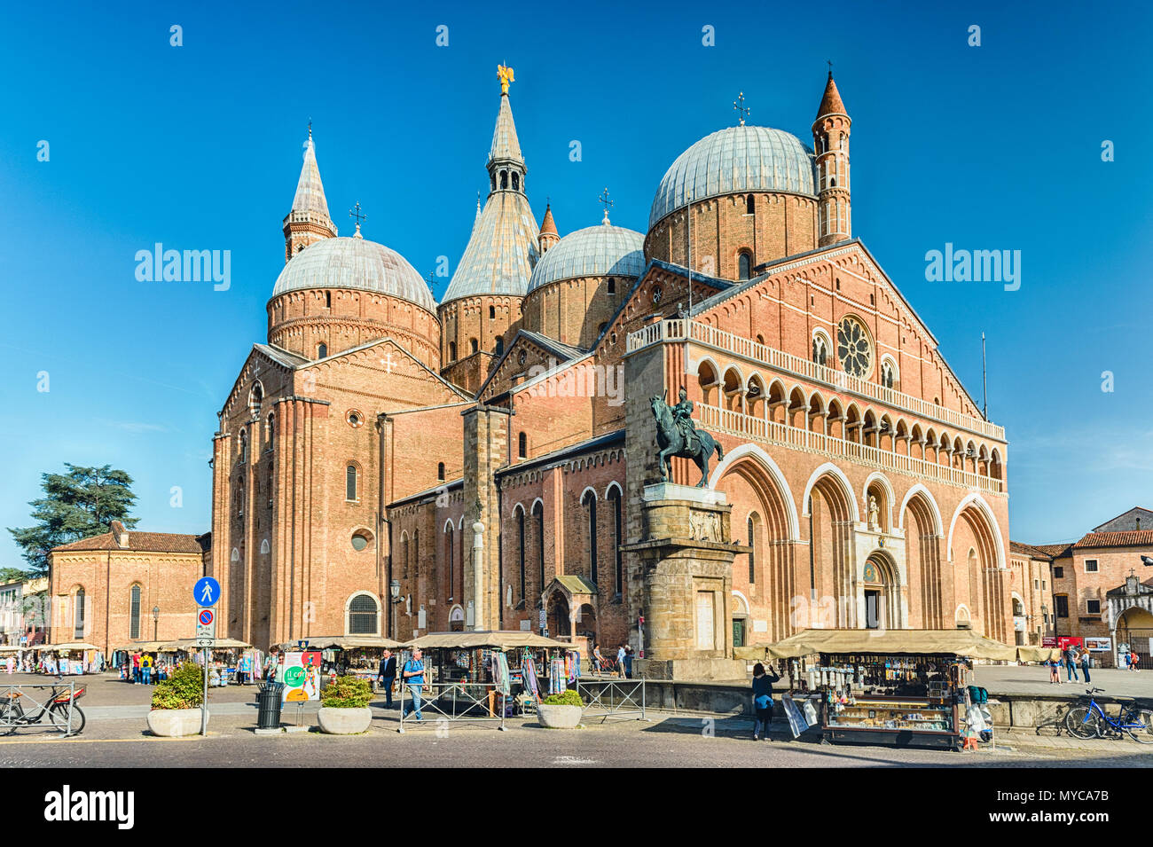 PADUA, ITALY - APRIL 28: Facade of the Basilica of St Anthony, iconic ...