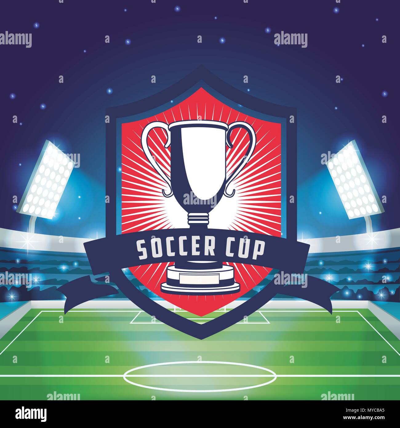 Soccer cup emblem Stock Vector Image & Art - Alamy