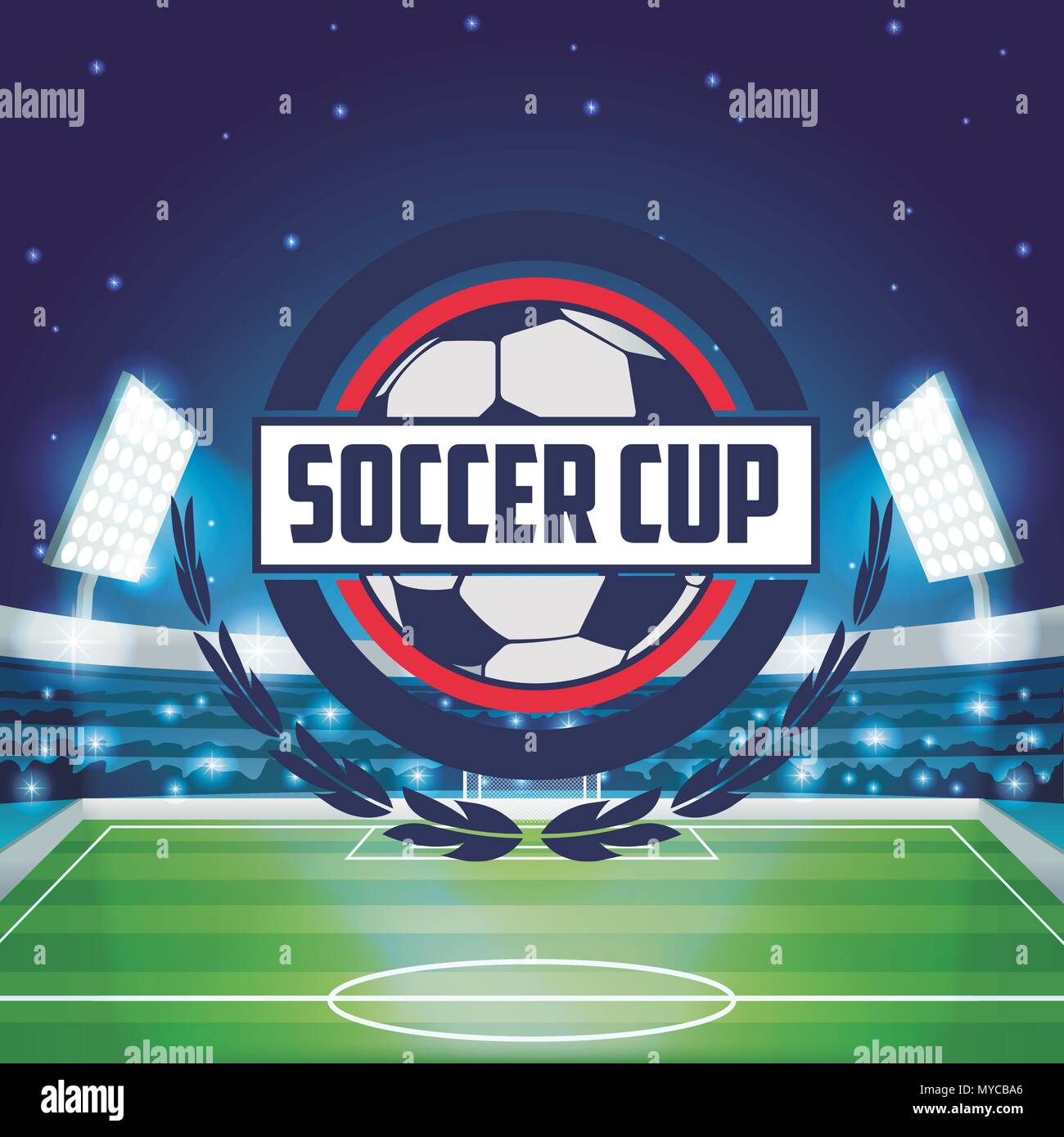 Soccer cup emblem Stock Vector Image & Art - Alamy