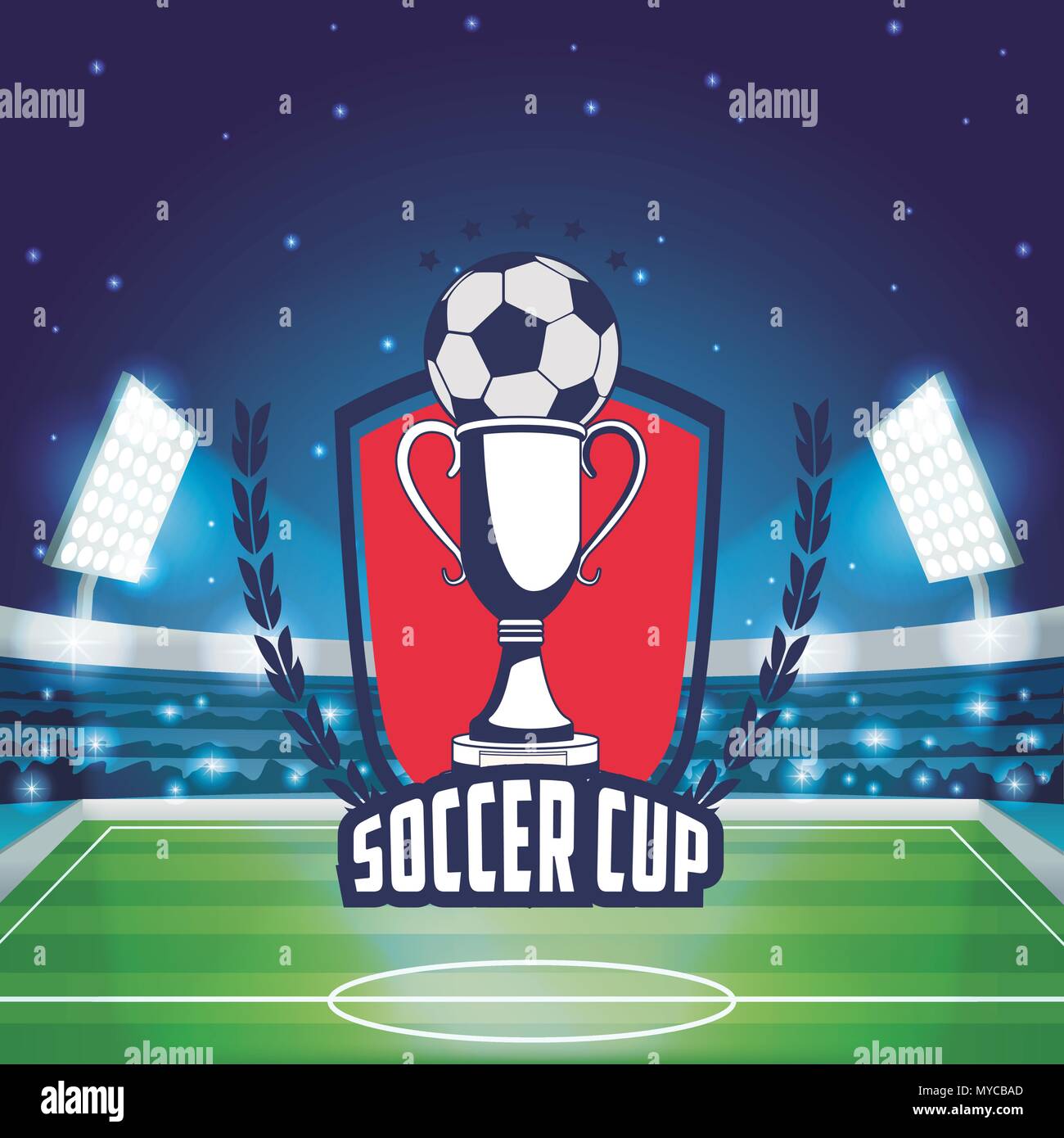 Soccer cup emblem Stock Vector Image & Art - Alamy