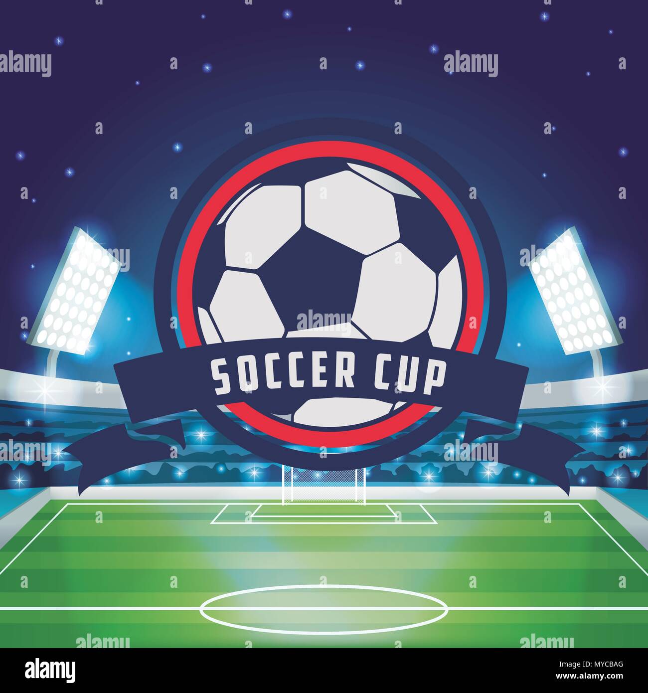 Soccer cup emblem Stock Vector Image & Art - Alamy