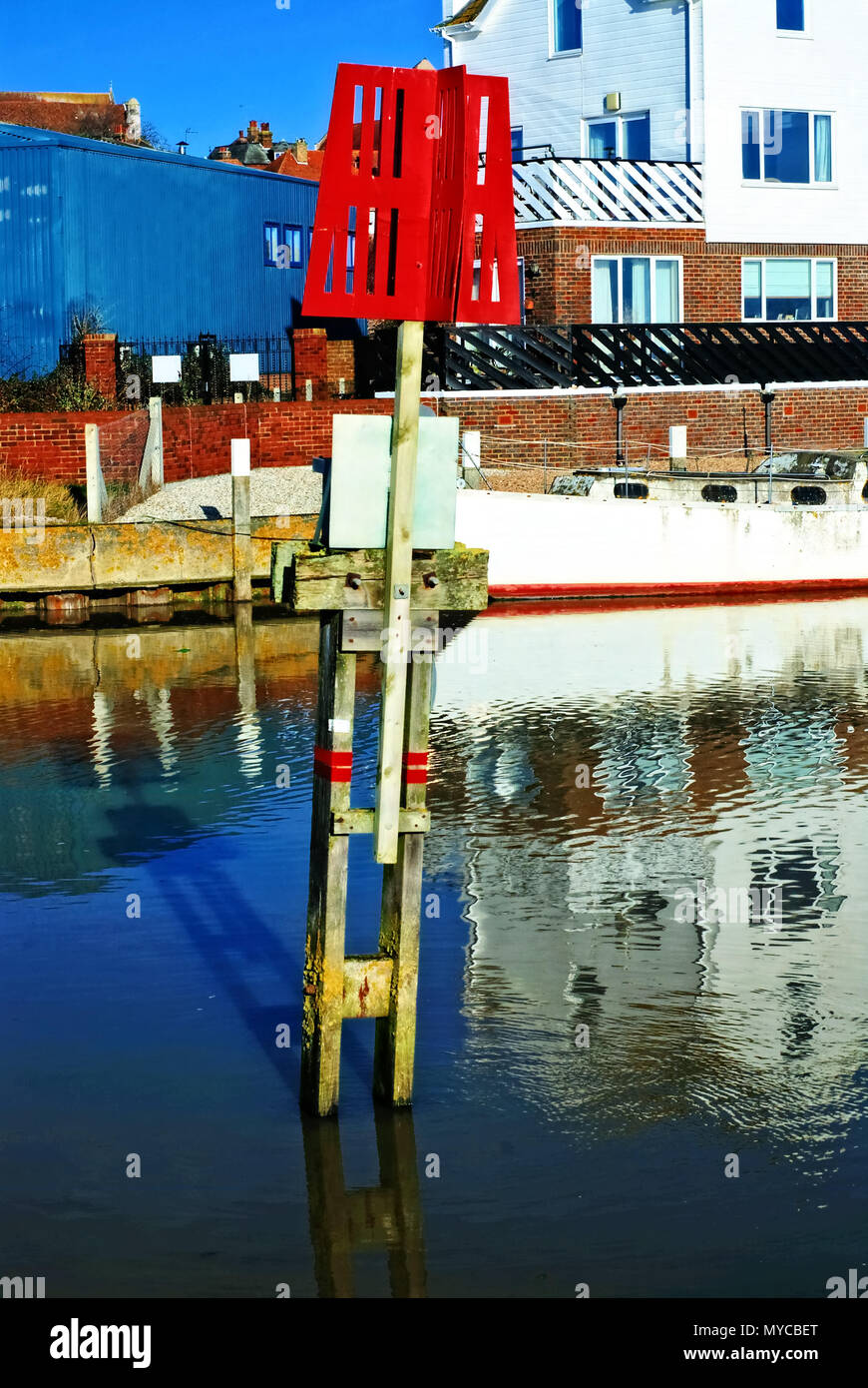 A Marker Post Stock Photo - Alamy