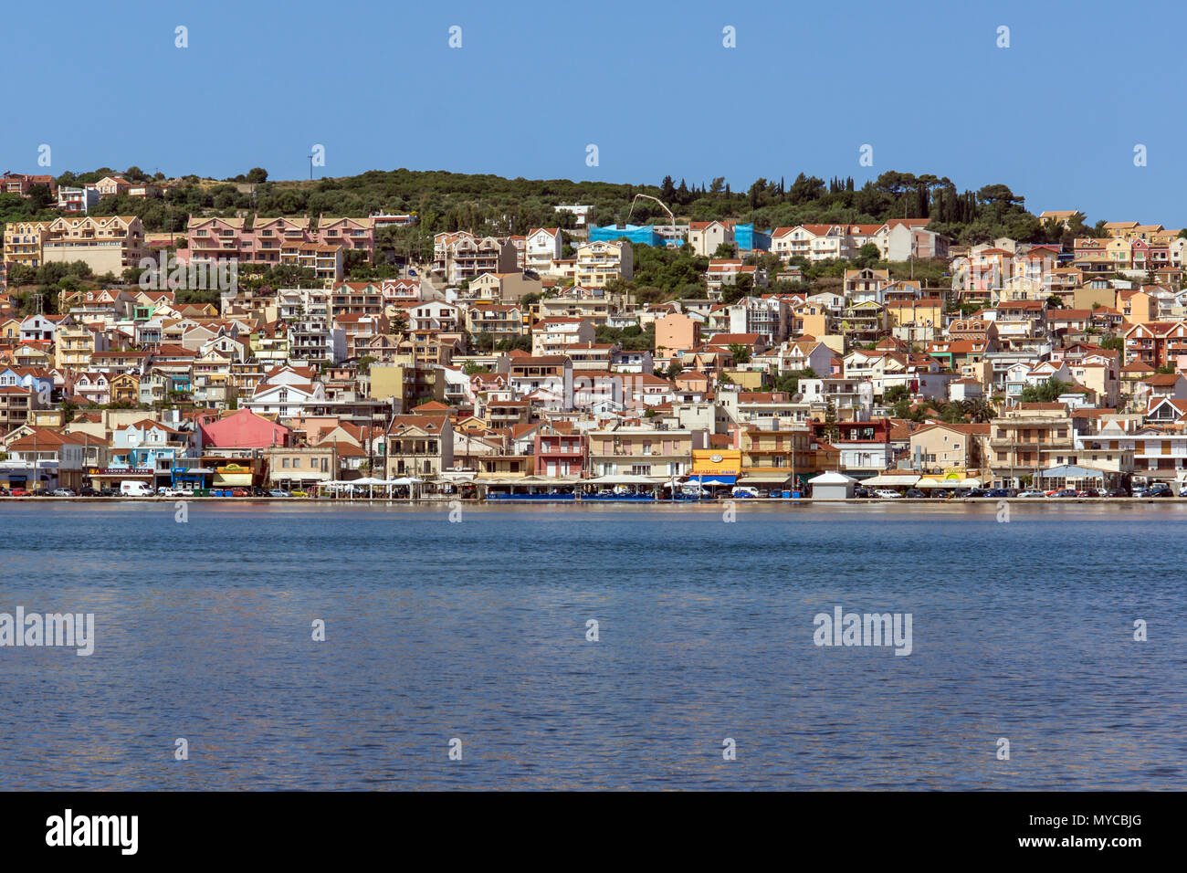 Amazing view to Argostoli town, Kefalonia, Ionian islands, Greece Stock ...