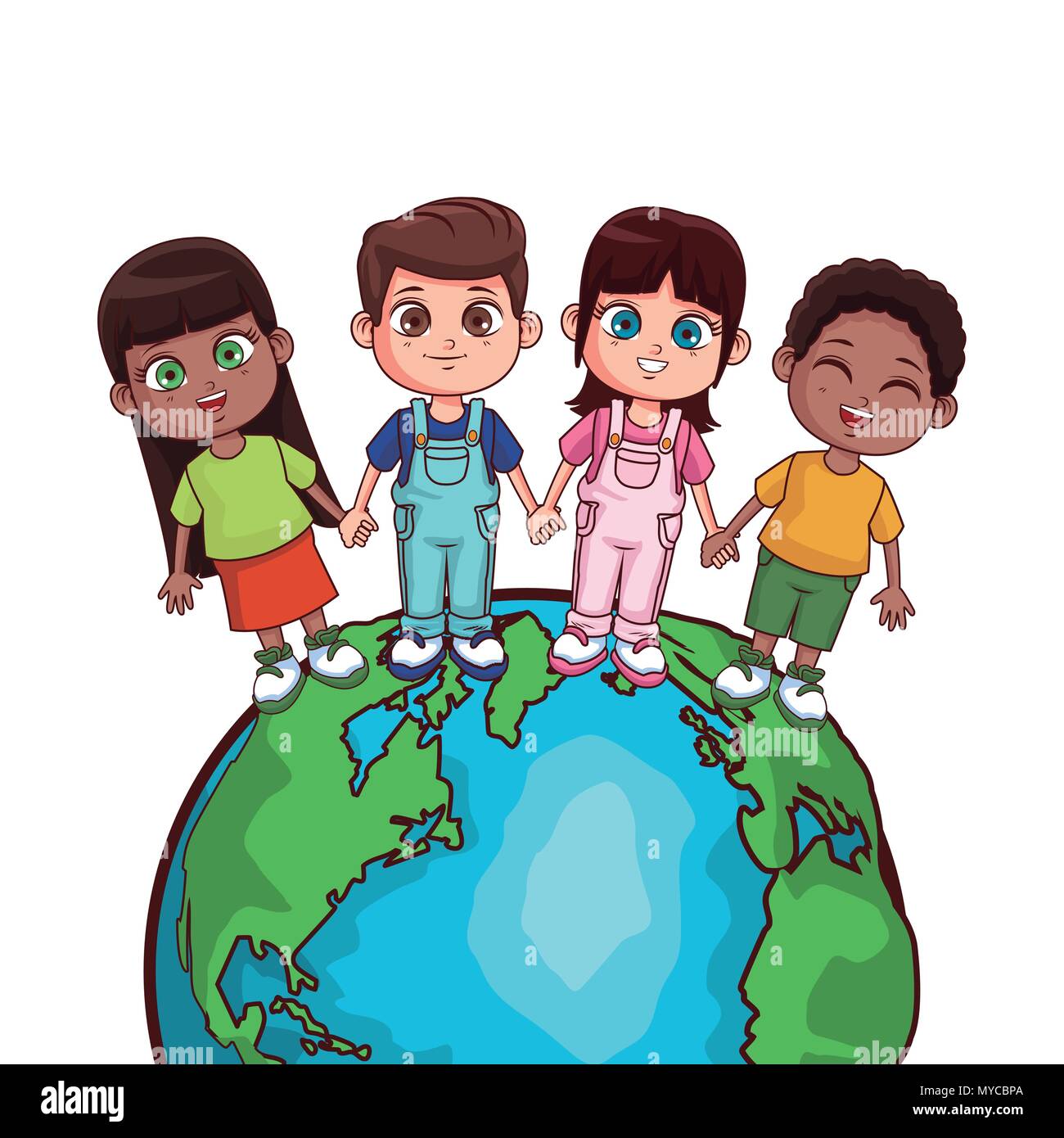 Kids saving world Stock Vector Image & Art - Alamy