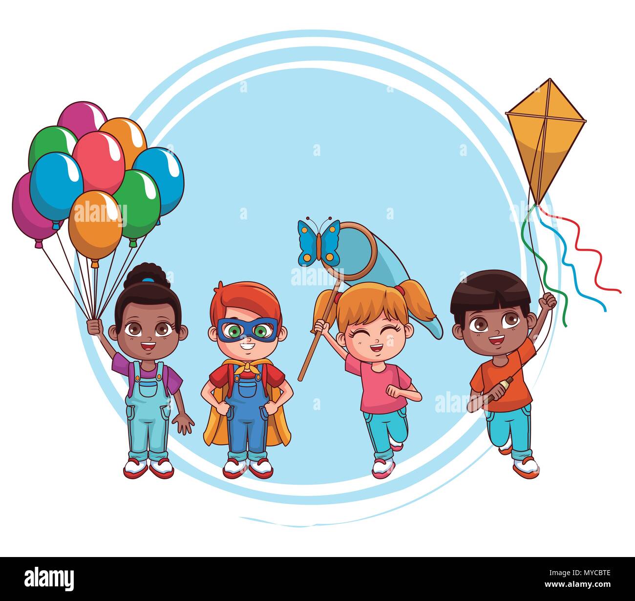 Cute kids cartoons Stock Vector Image & Art - Alamy