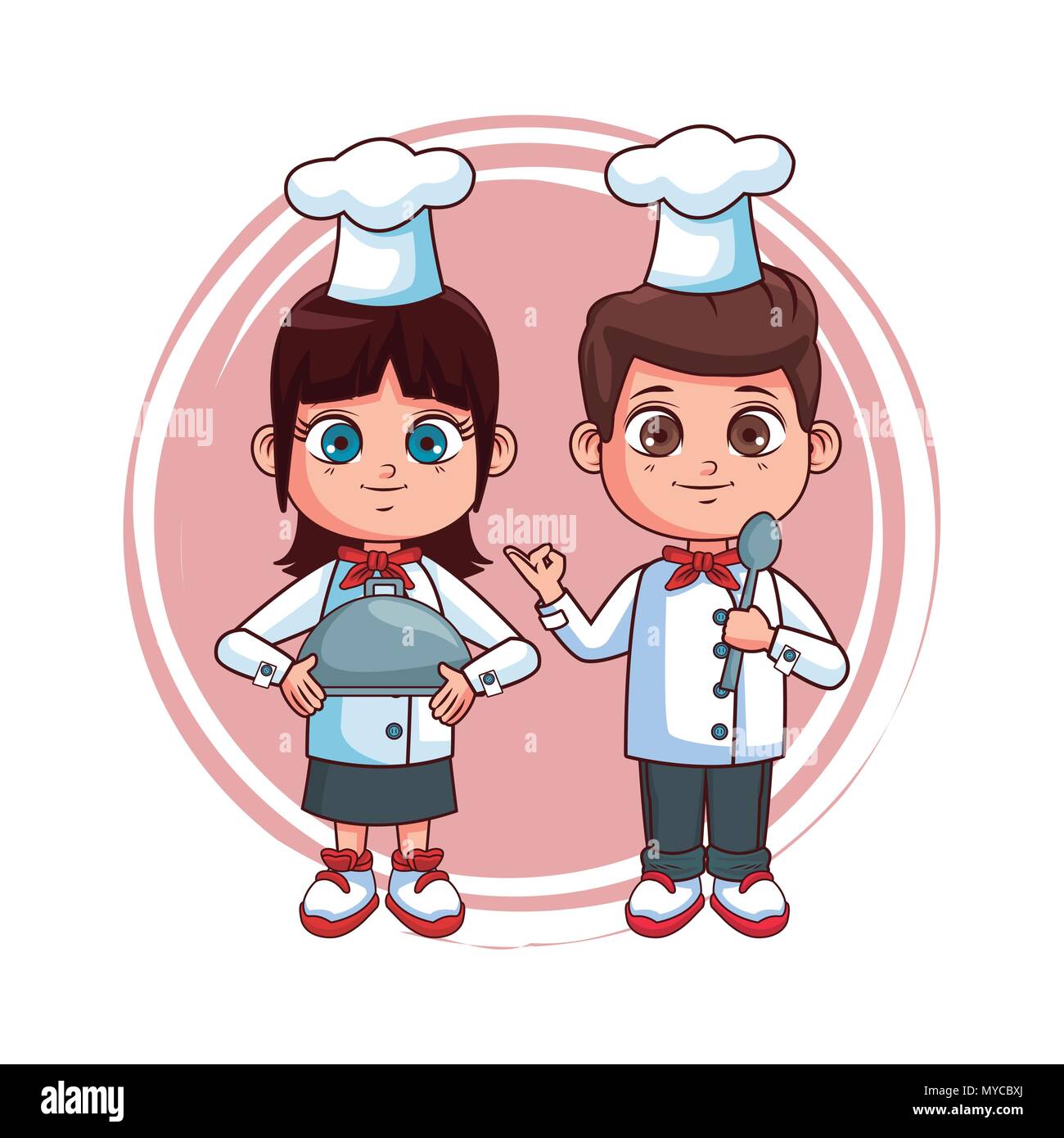 Cute chef kids cartoon Stock Vector Image & Art - Alamy
